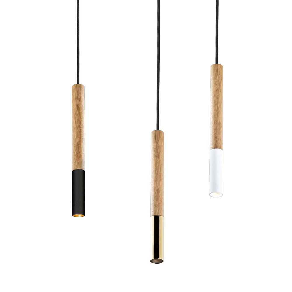 Design Stab Pendel-Lampe LED Eichenholz